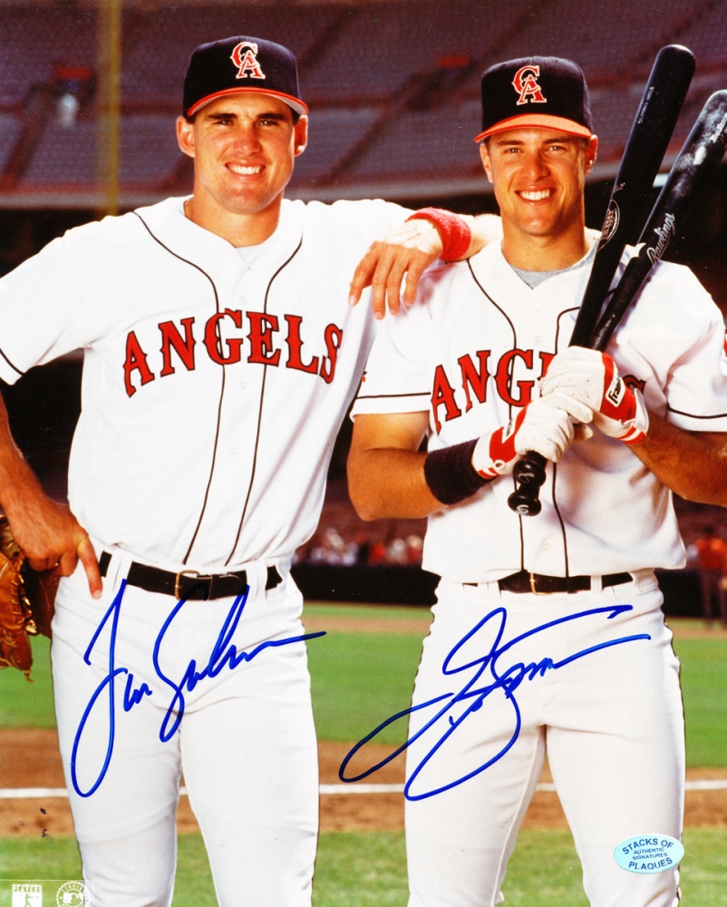 Tim Salmon & JT Snow Signed 8x10 Photo (SOP COA) | Pristine Auction
