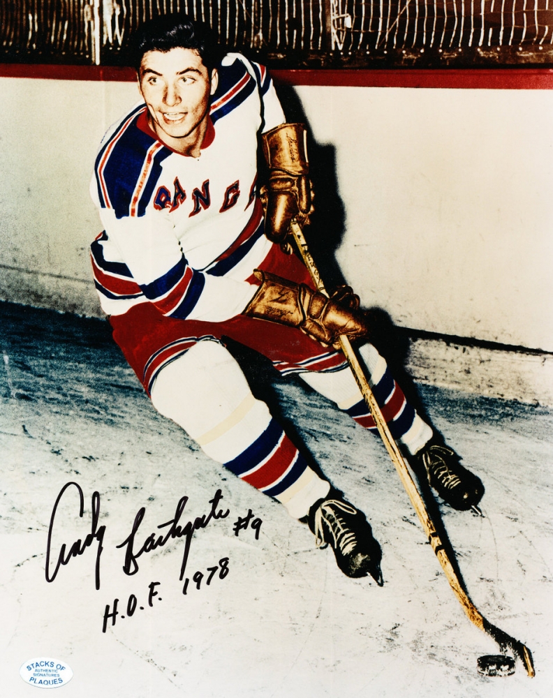 Andy Bathgate Signed Rangers 8x10 Photo Inscribed "HOF 1978" (SOP COA ...
