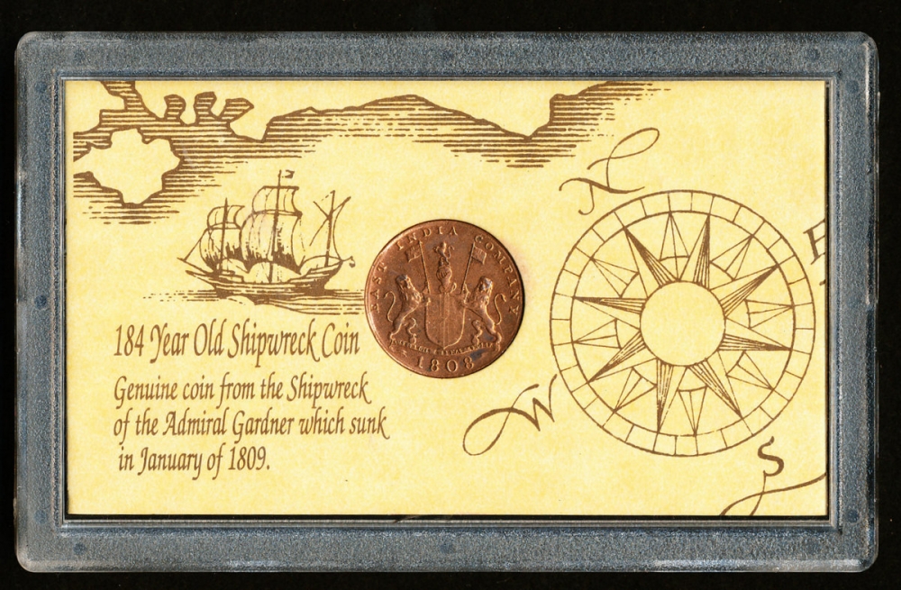 Shipwreck Coin from the Shipwreck of the Admiral Gardner in 1809 ...