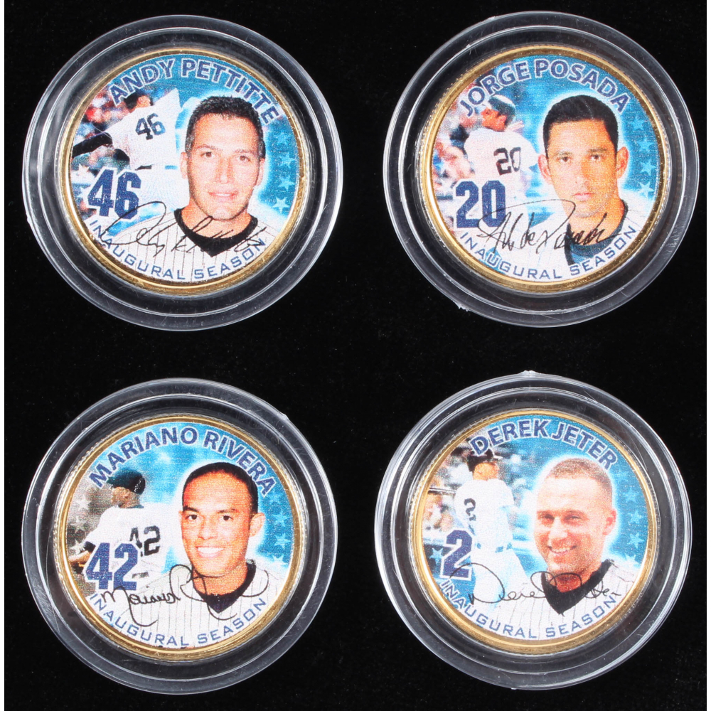 Yankees Core Four 24k Gold Plated Colorized New York Quarter Coin Set ...