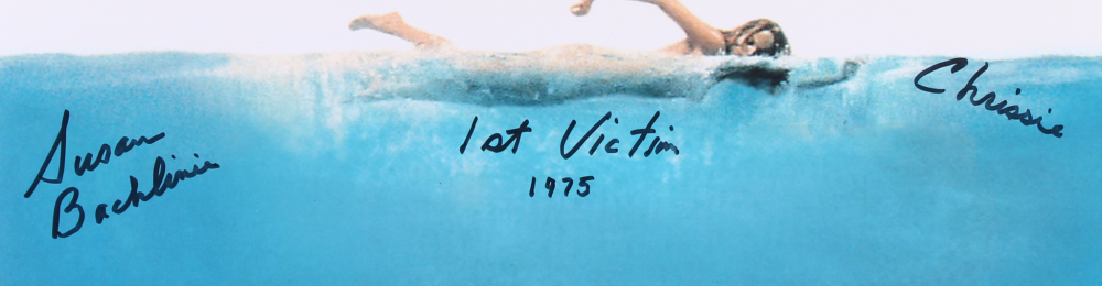 Susan Backlinie Signed 16x20 "Jaws" Movie Poster Inscribed "1st Victim ...