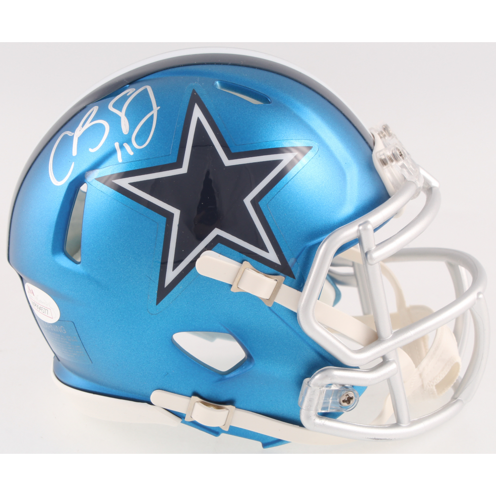 Cole Beasley Signed Cowboys Mini Blaze Speed Helmet (JSA COA & Fanatics ...
