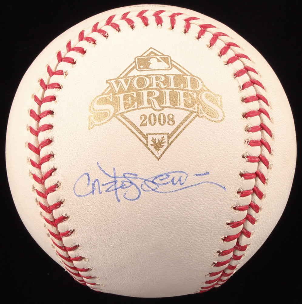 Carlos Pena Signed 2008 World Series Logo Baseball (Hollywood ...