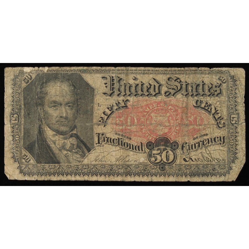 1875 United States 50¢ Fifty Cents Fractional Bank Note Bill (Fifth ...