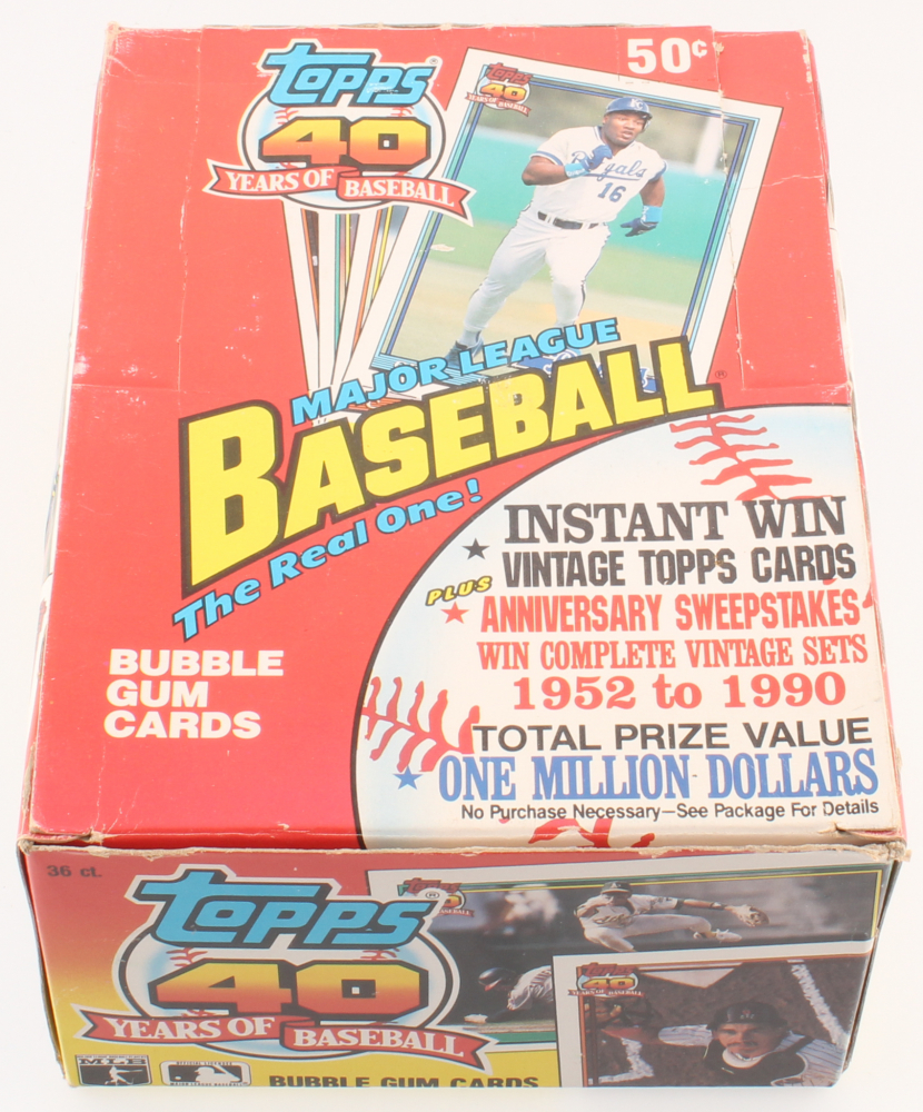 1991 Topps "40 Years of Baseball" Box of (36) Wax Packs | Pristine Auction