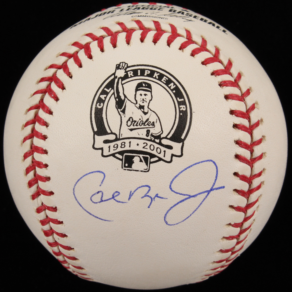 Lot of (3) Cal Ripken Jr. OML & Logo Baseballs with (1) Signed (PSA COA ...