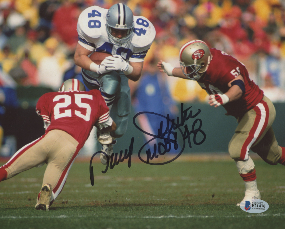 Daryl "Moose" Johnston Signed Cowboys 8x10 Photo (Beckett COA ...