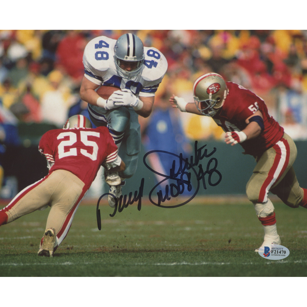 Daryl "Moose" Johnston Signed Cowboys 8x10 Photo (Beckett COA ...