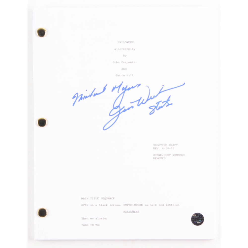 Jim Winburn Signed “Halloween” Full Movie Script Inscribed "Michael ...