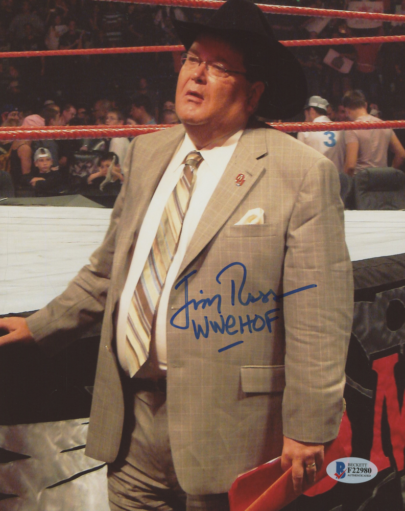 Jim Ross Signed WWE 8x10 Photo Inscribed "WWE HOF" (Beckett COA ...