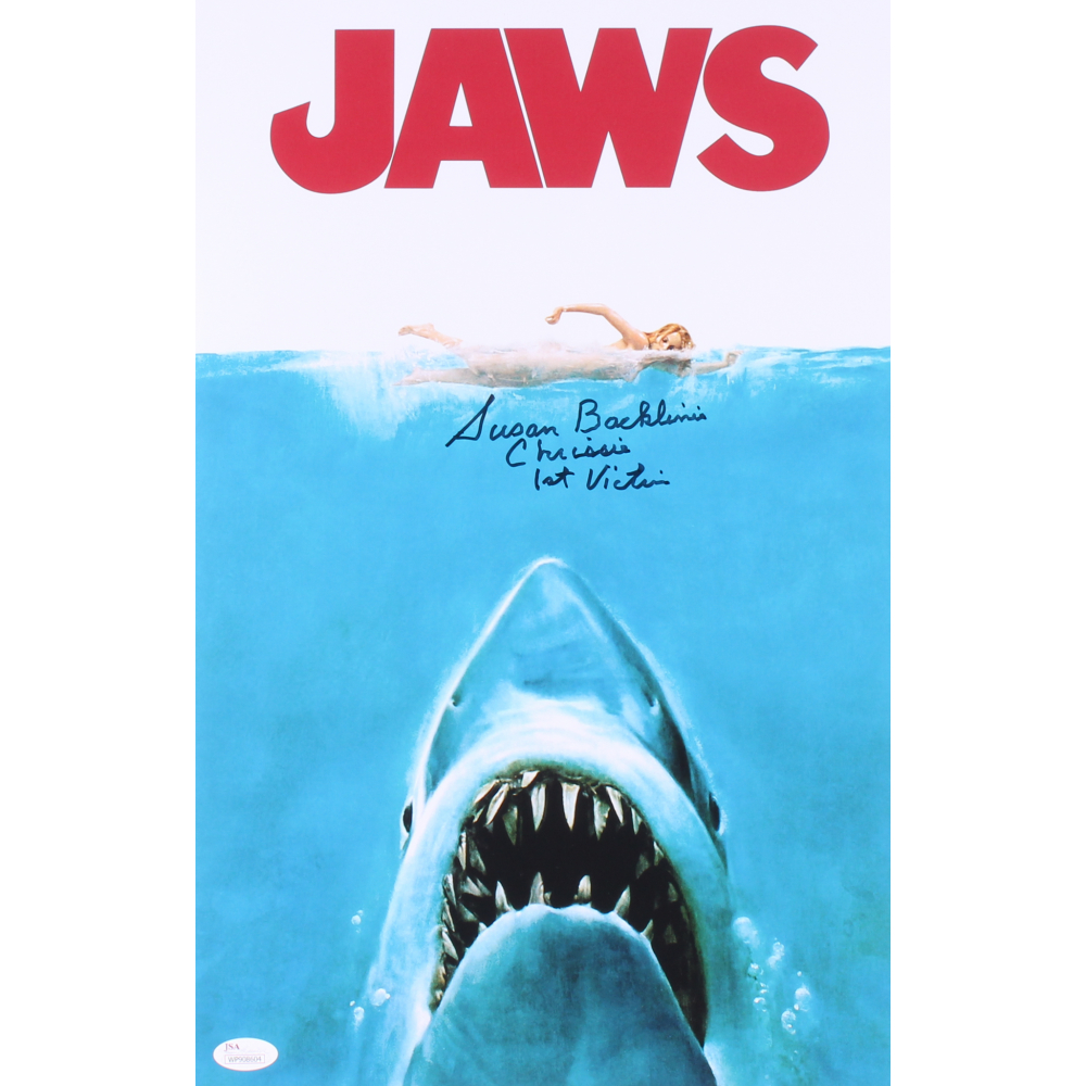 Susan Backlinie Signed "Jaws" 11x17 Photo Inscribed "Chrissy" & "Jaws 1st Victim" (JSA COA ...