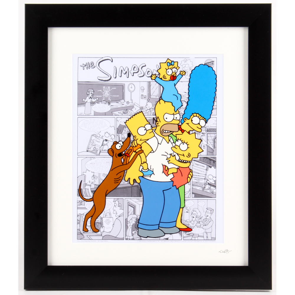 "The Simpsons" 13x15 Custom Framed Hand-Painted Animation Serigraph ...
