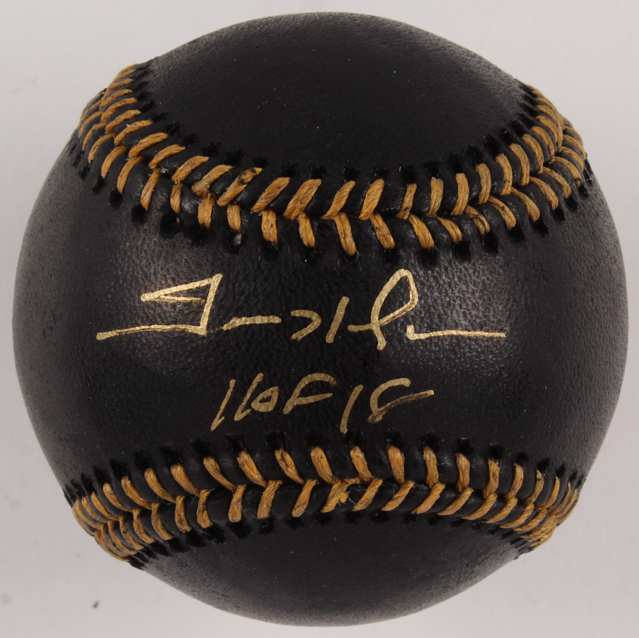 Trevor Hoffman Signed OML Black Leather Baseball Inscribed "HOF 18 ...
