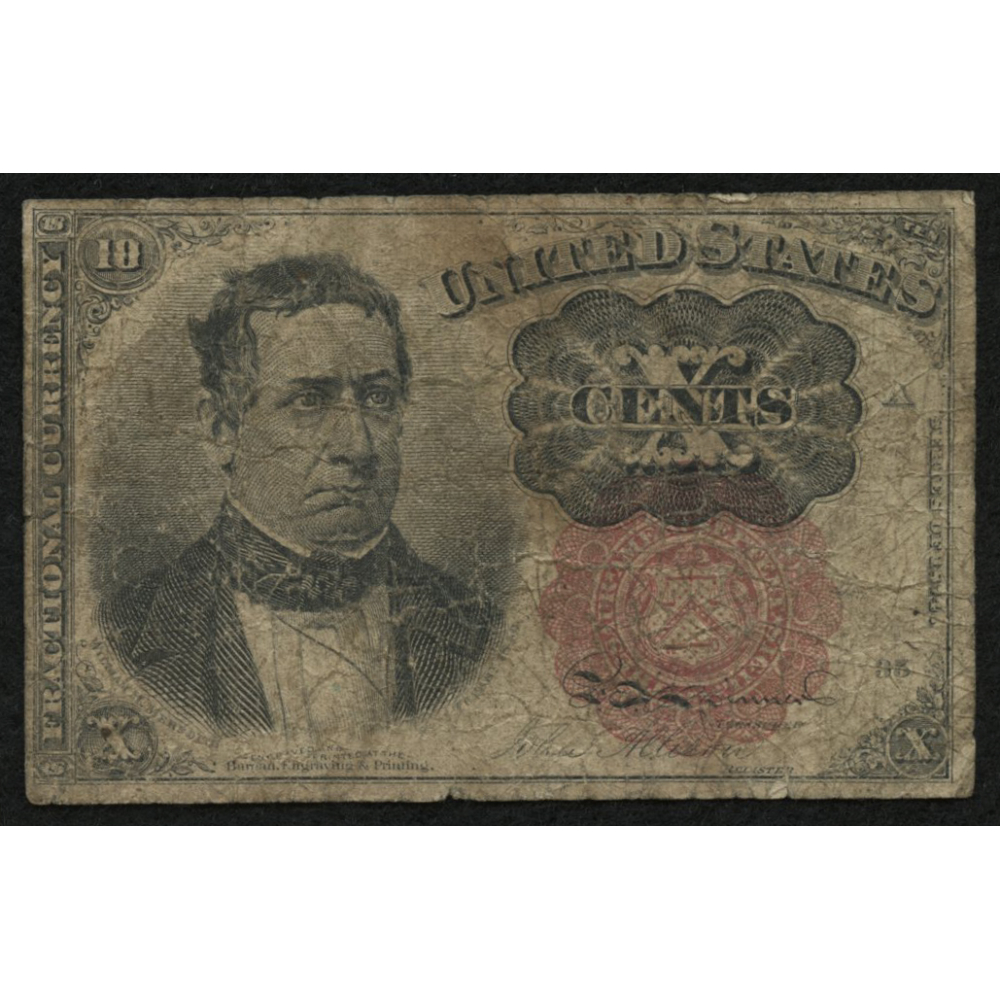 1874 United States 10¢ Ten Cents Fractional Bank Note Bill (Fifth Issue ...