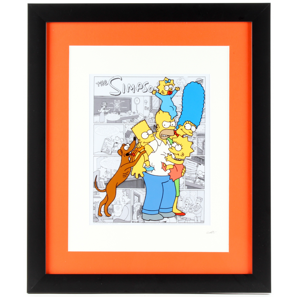 "The Simpsons" 16x19 Custom Framed Hand-Painted Animation Serigraph ...