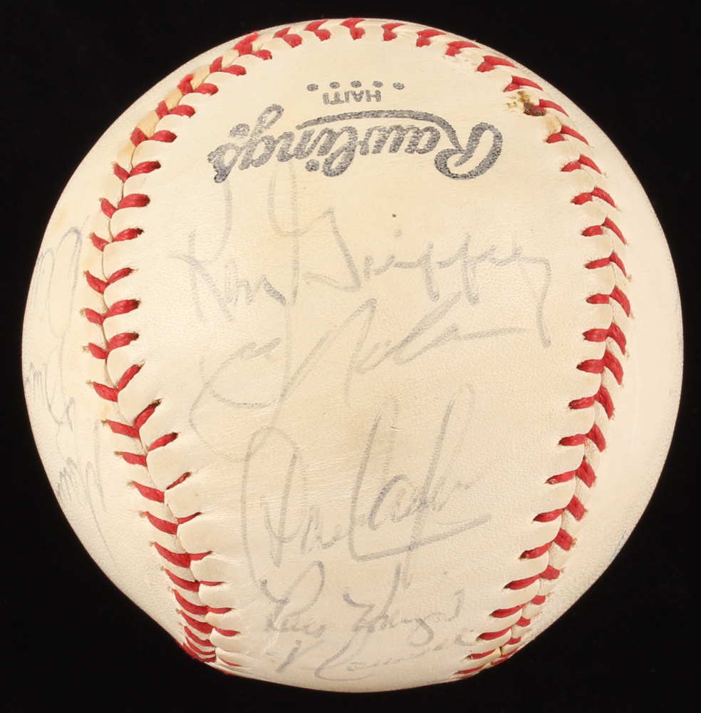Reds Baseball Team-Signed by (15) with Dave Concepcion, Ken Griffey ...