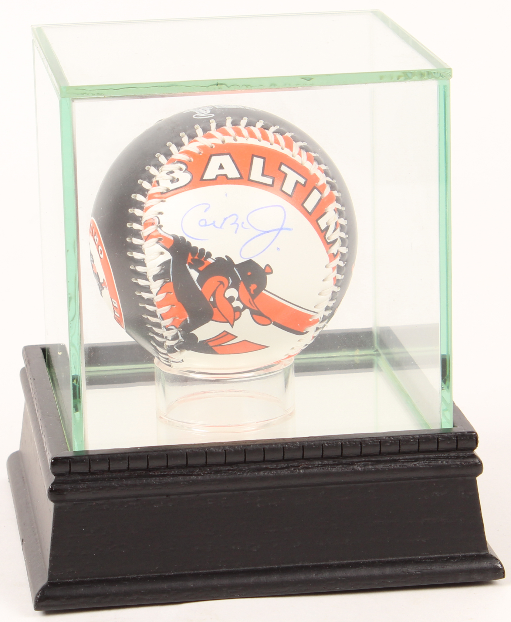 Cal Ripken Jr. Signed Orioles Logo Baseball with High Quality Display ...