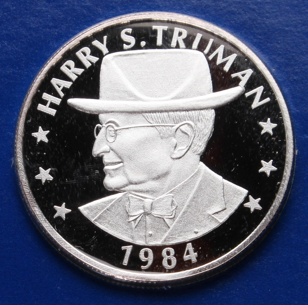 1984 Harry Truman One Troy Ounce .999 Fine Silver Proof Bullion ...