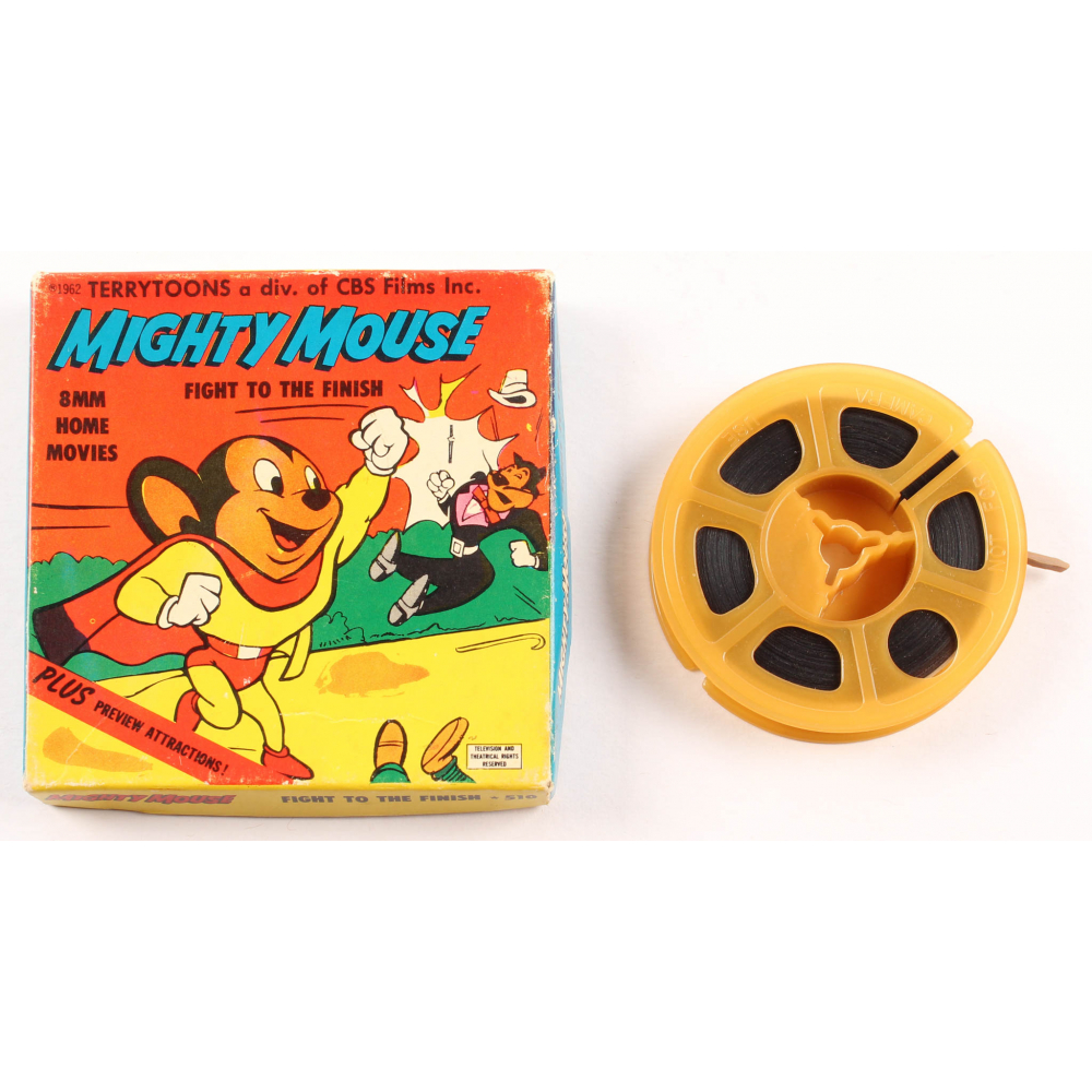 Vintage 1962 Mighty Mouse "Fight to the Finish" 8mm Film Reel with ...