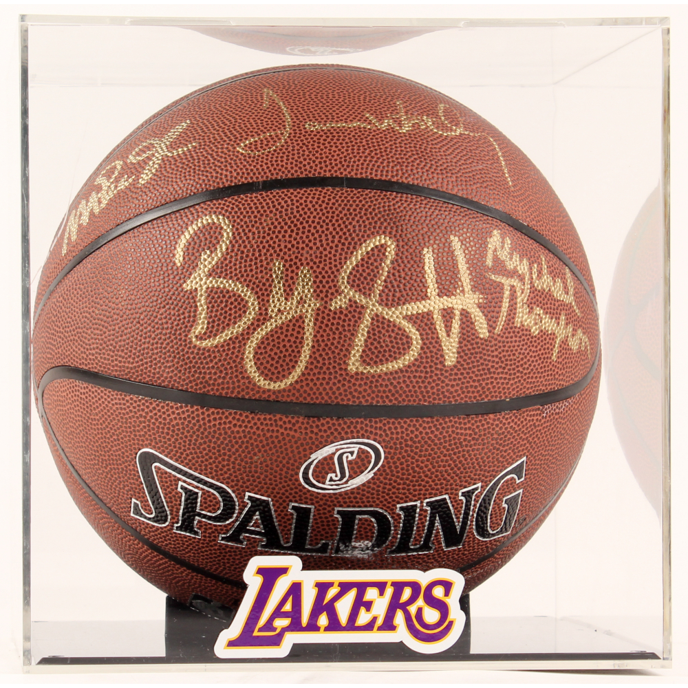 Magic Johnson, Byron Scott, Mychal Thompson & James Worthy Signed NBA ...