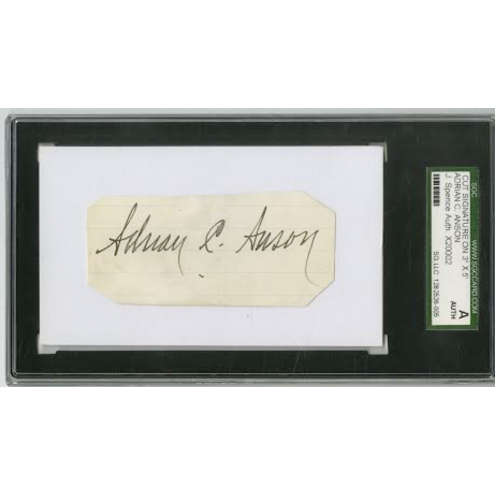 Cap Anson Signed Cut on 3x5 Card (SGC Encapsulated) | Pristine Auction