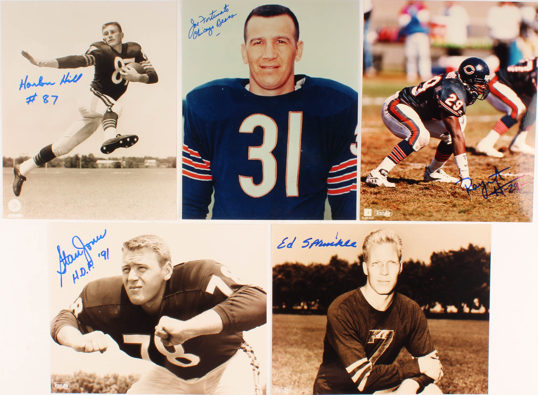 Lot of (5) Signed Chicago Bears Football Stars 8x10 Photos with Stan ...