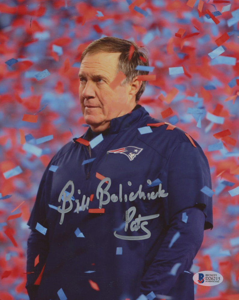 Bill Belichick Signed Patriots 8x10 Photo Inscribed "Pats" (Beckett COA ...