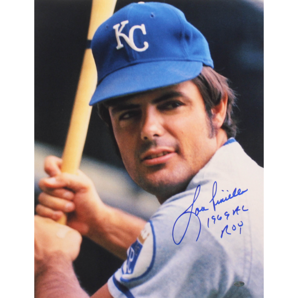 Lou Piniella Signed Royals 11x14 Photo Inscribed 1969 AL ROY Mead