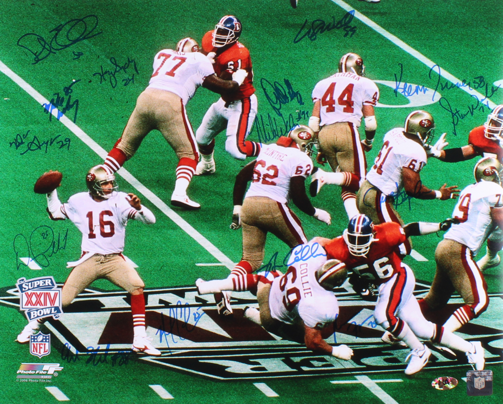 1990 49ers Super Bowl XXIV Champions 16x20 Photo Team-signed by (16 ...