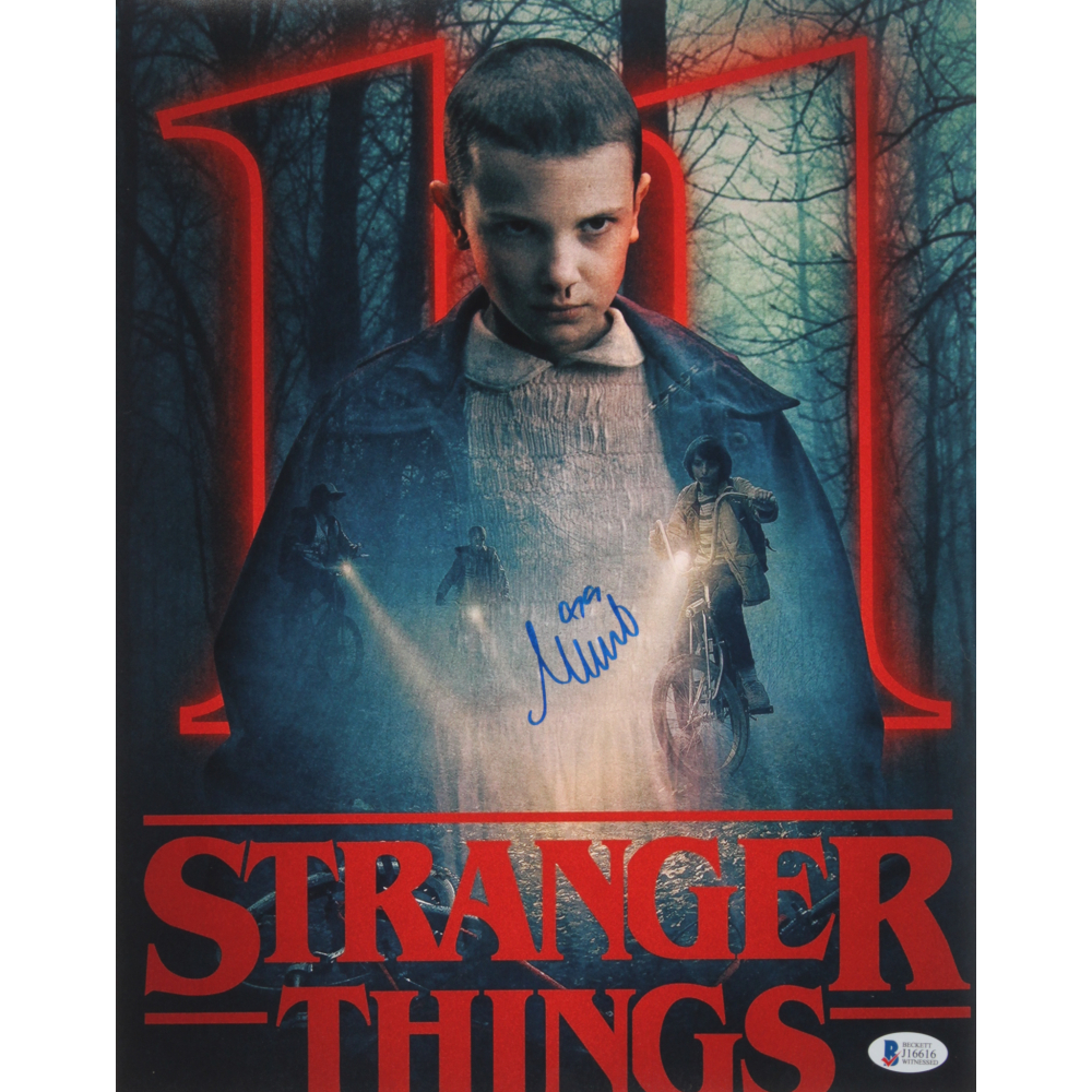 Millie Bobby Brown Signed "Stranger Things" 11x14 Photo (Beckett COA ...