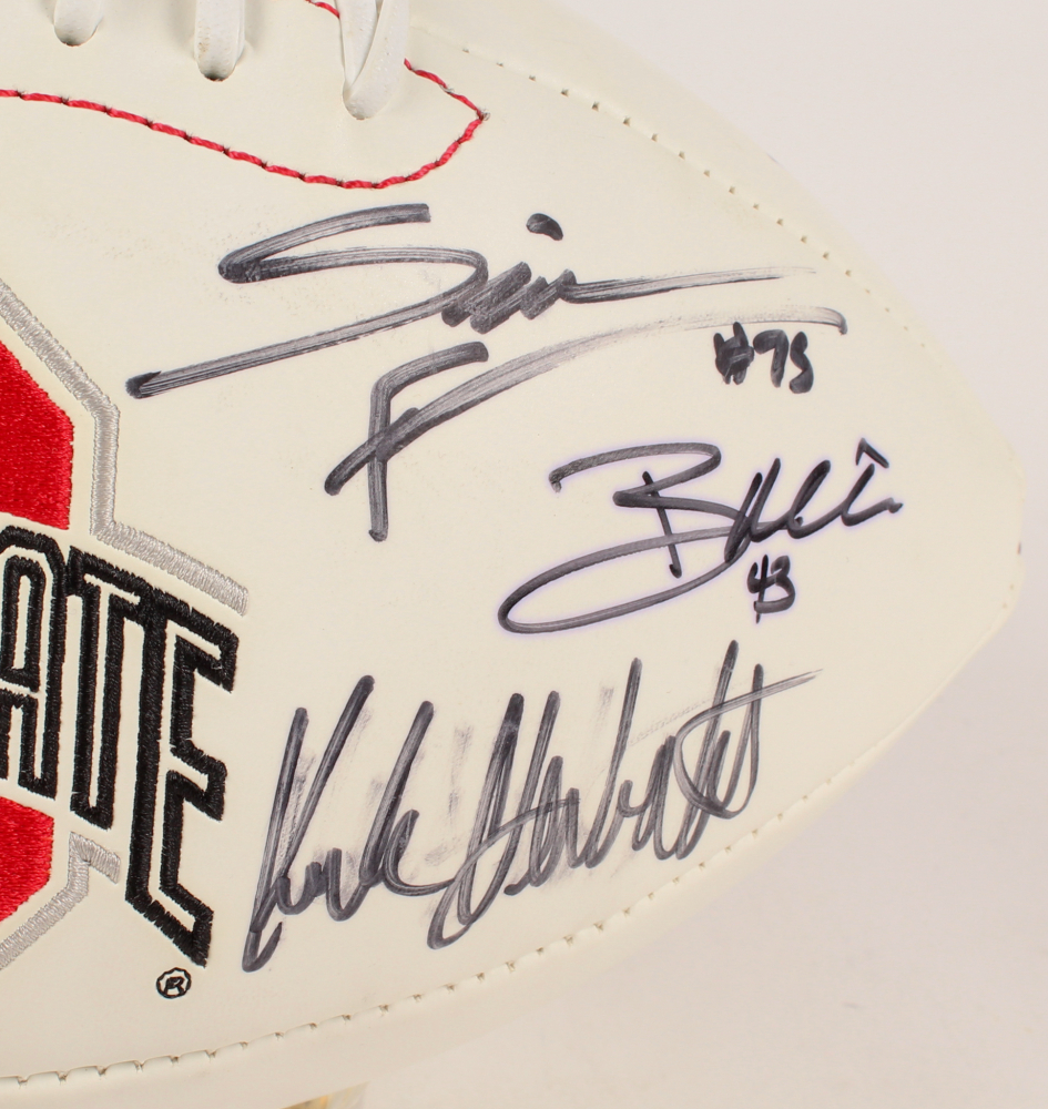 Ohio State Buckeyes Logo Football Signed by (13) with John Cooper, A. J ...