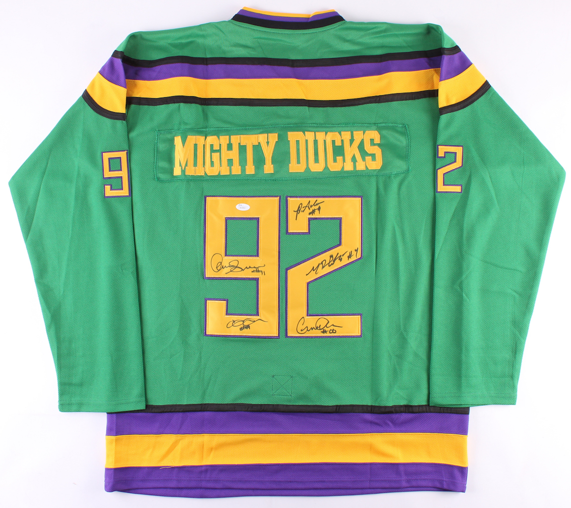 "The Mighty Ducks" Jersey Signed by (5) With Elden Henson, Matt Doherty ...
