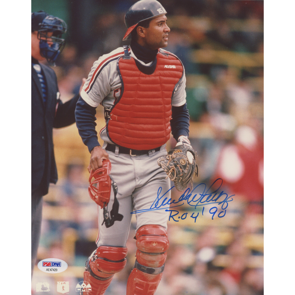 Sandy Alomar Jr. Signed Indians 8x10 photo Inscribed "R.O.Y. '90" (PSA ...