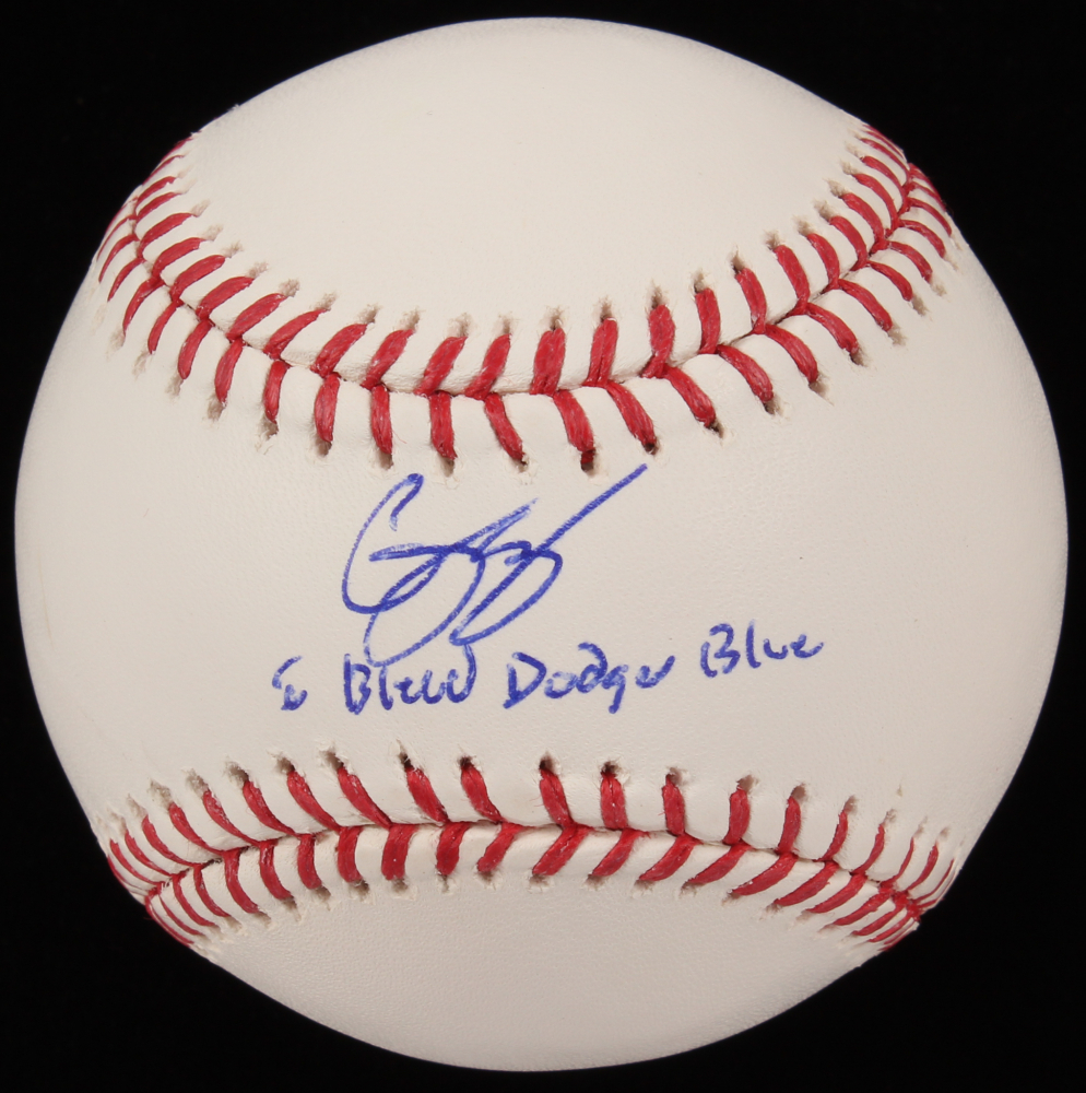Corey Seager Signed OML Baseball Inscribed "I Bleed Dodger Blue ...