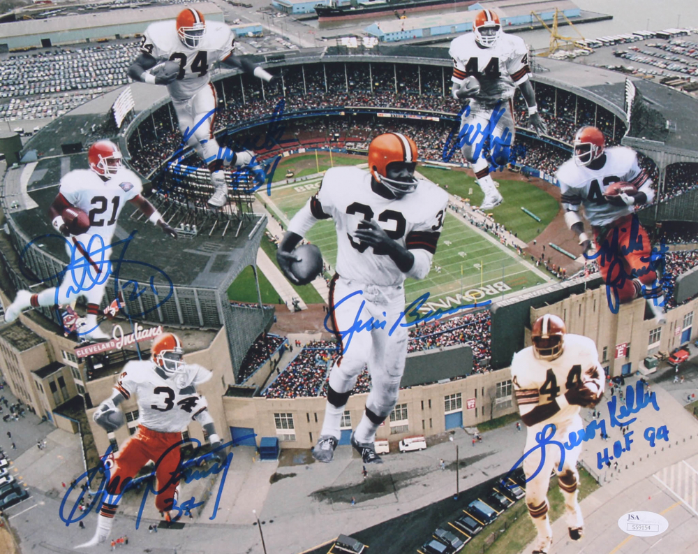 Browns Running Backs 11x14 Photo Signed by (7) with Jim Brown, Leroy ...