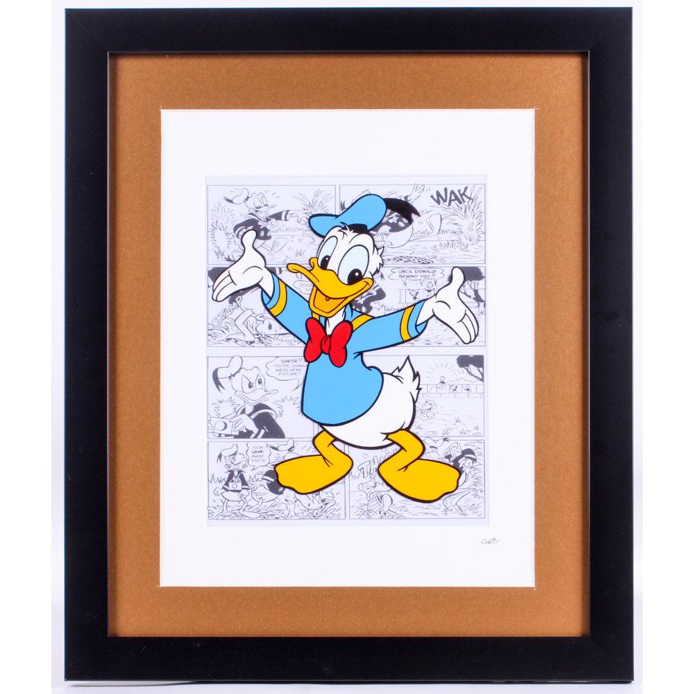 Walt Disney's "Donald Duck" 16x19 Custom Framed Hand-Painted Animation ...