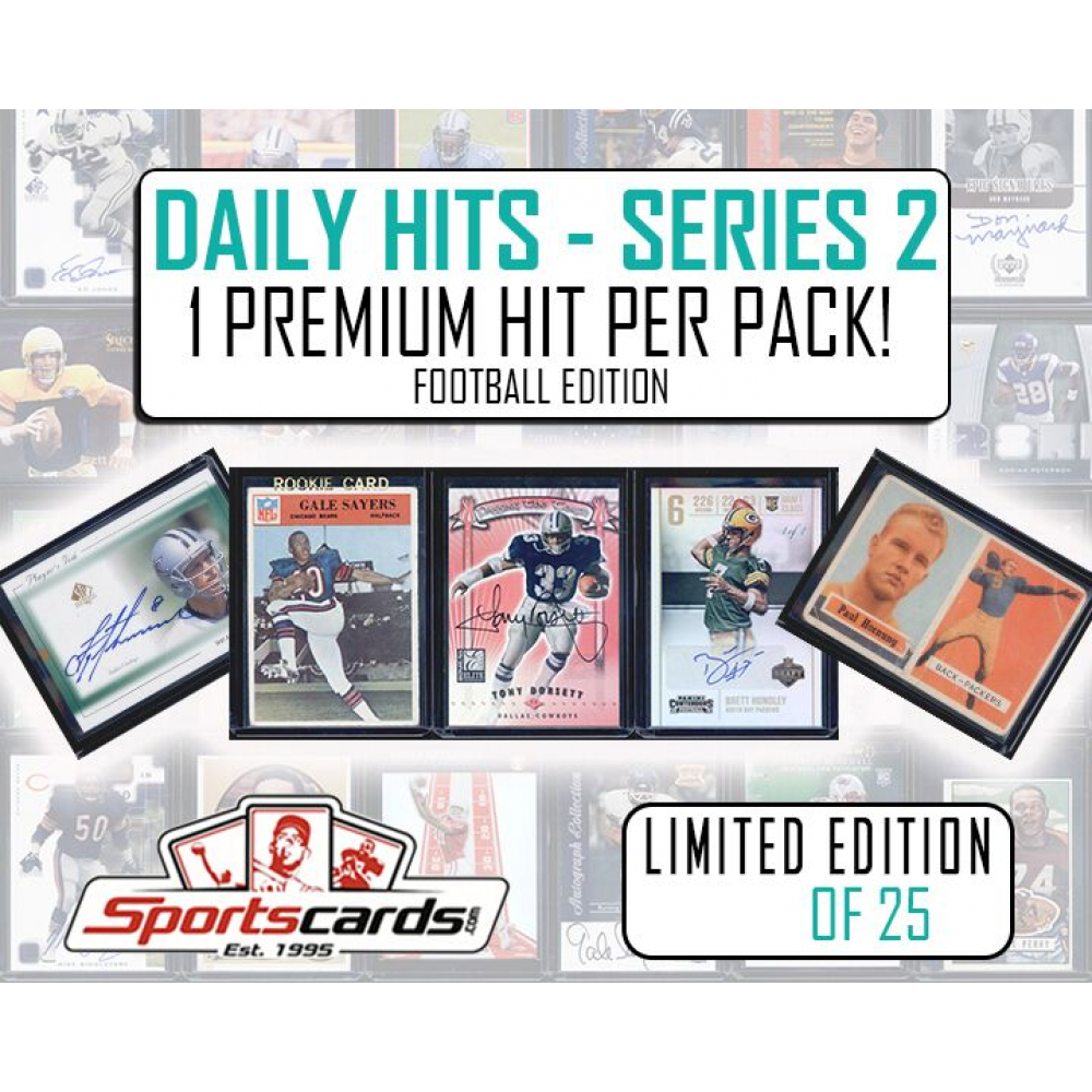Sportscards.com "DAILY HITS SERIES 2” Football Edition–1 PREMIUM HIT ...