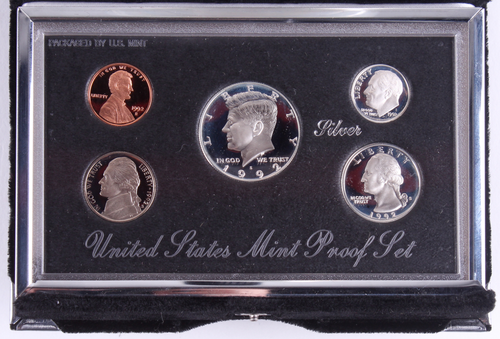 1992 United States San Fransisco Mint Premier Silver Proof Set with (5 ...