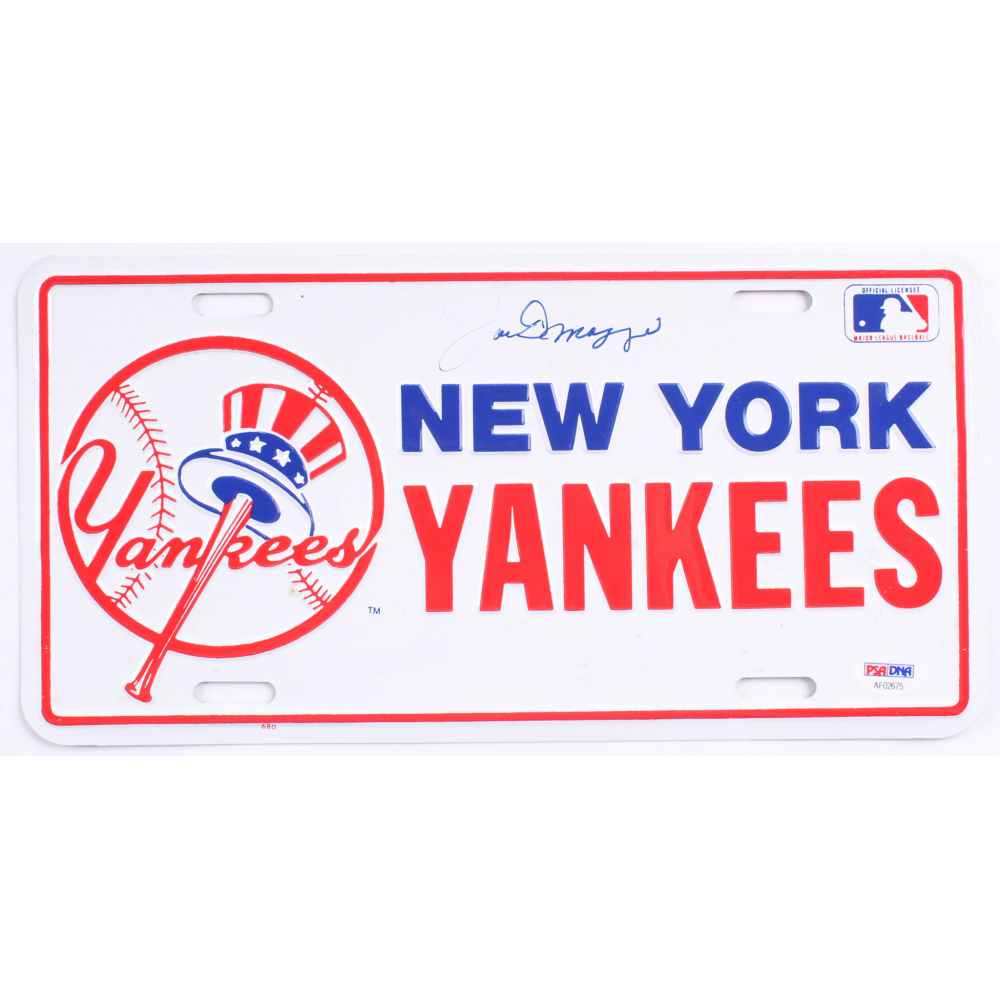 Joe DiMaggio Signed Yankees License Plate (PSA LOA) | Pristine Auction