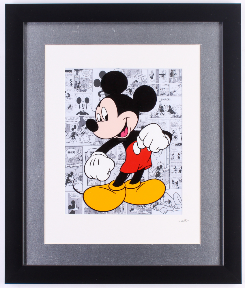 Walt Disney's "Mickey Mouse" 16x19 Custom Framed Hand-Painted Animation ...