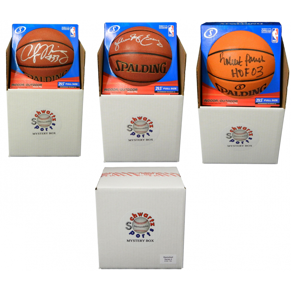 Schwartz Sports Basketball Superstar Signed Mystery Box Basketball ...