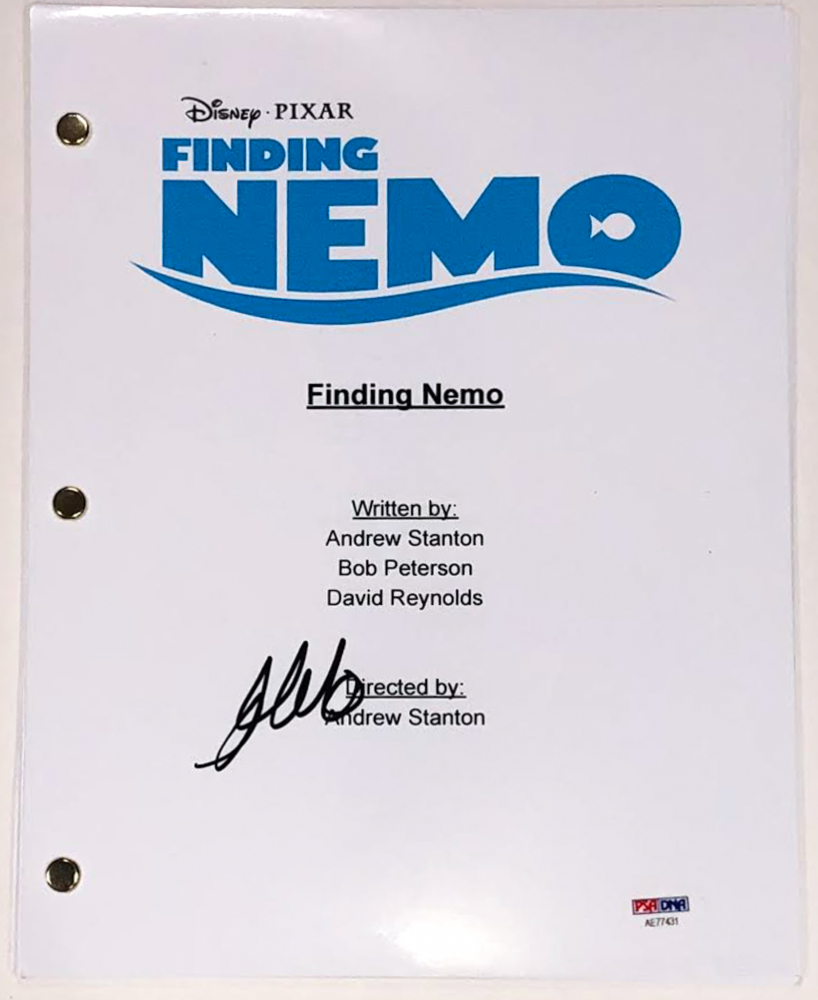 Albert Brooks Signed "Finding Nemo" Full Movie Script (PSA COA) | Pristine Auction