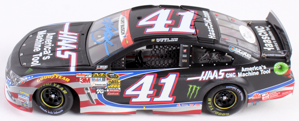Lot of (2) Kurt Busch LE 1:24 Die-Cast Cars with (1) Signed #41 Haas ...