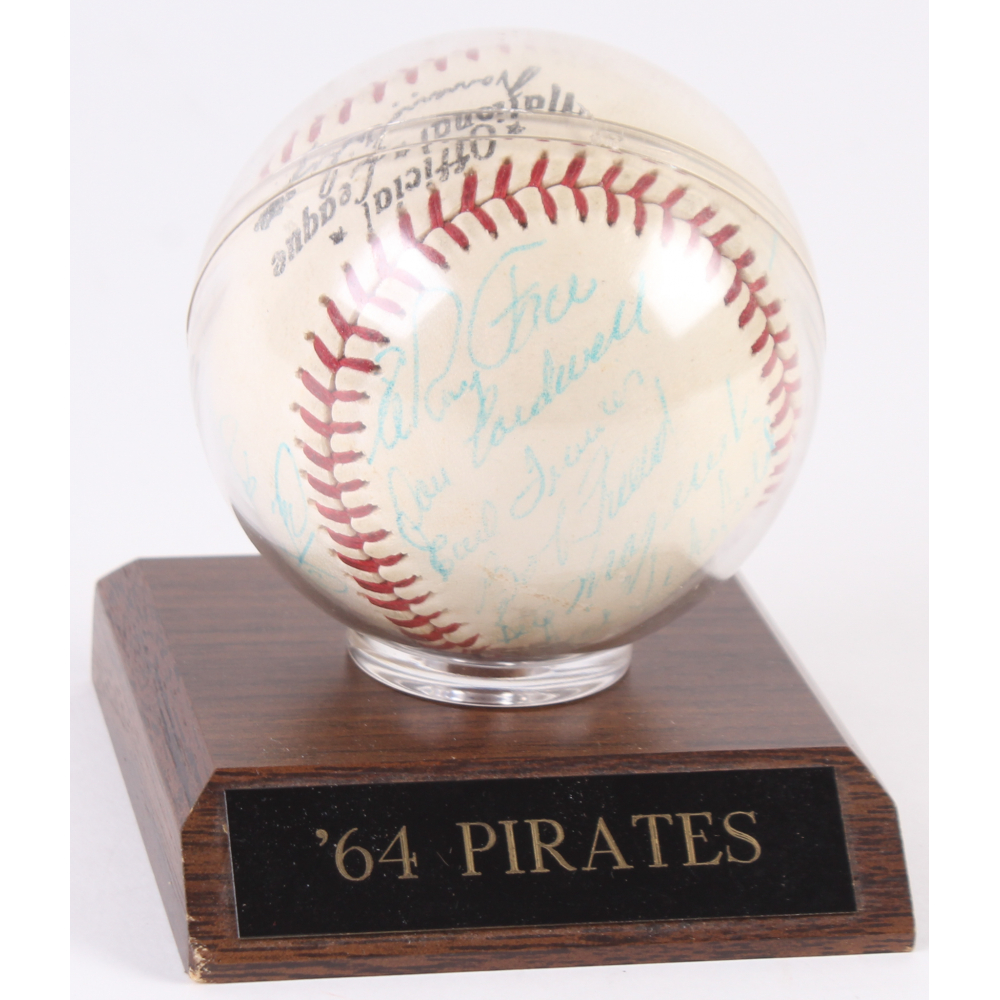 1964 Pirates ONL Baseball Team-Signed by (21) With Bill Mazeroski ...
