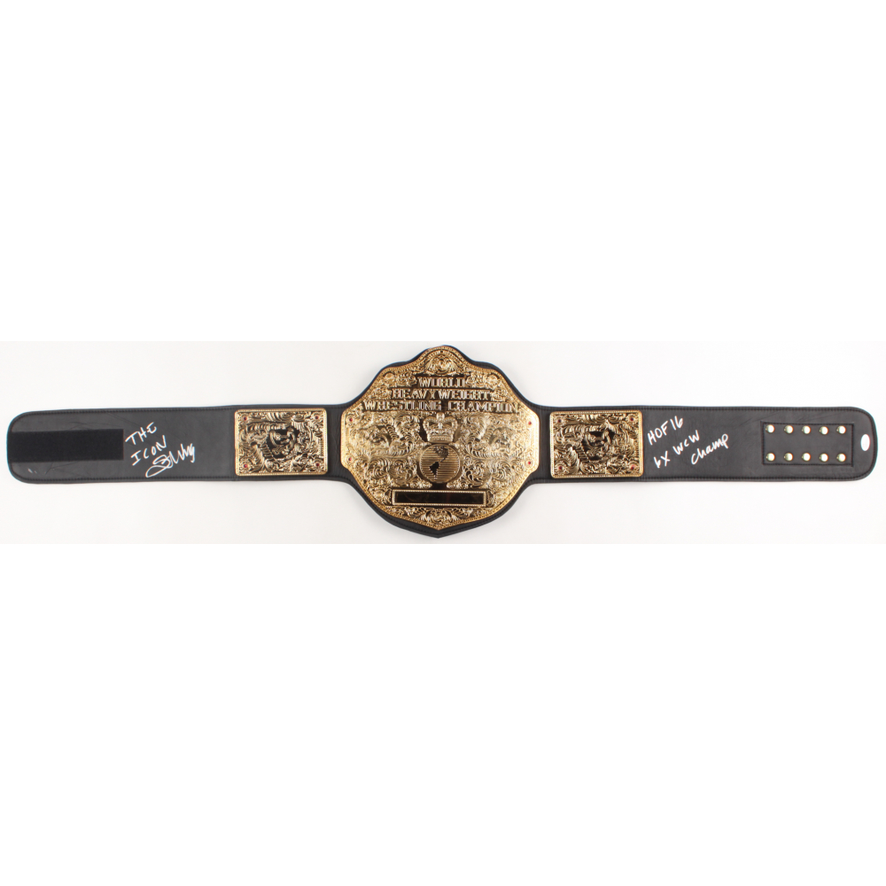 Steve "Sting" Borden Signed WCW Heavyweight Championship Belt Inscribed "The Icon", "HOF 16 ...