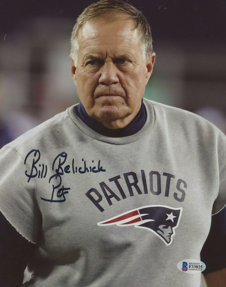 Bill Belichick Signed Patriots 8x10 Photo Inscribed "Pats" (Beckett COA ...