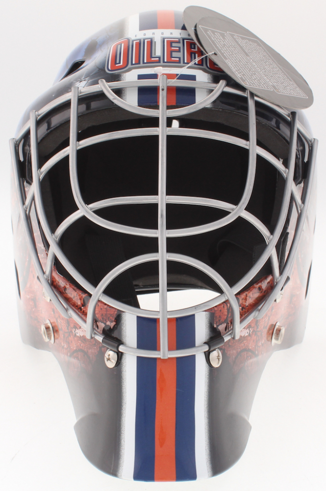 Grant Fuhr Signed Oilers Full-Size Goalie Mask Inscribed "HOF 03 ...
