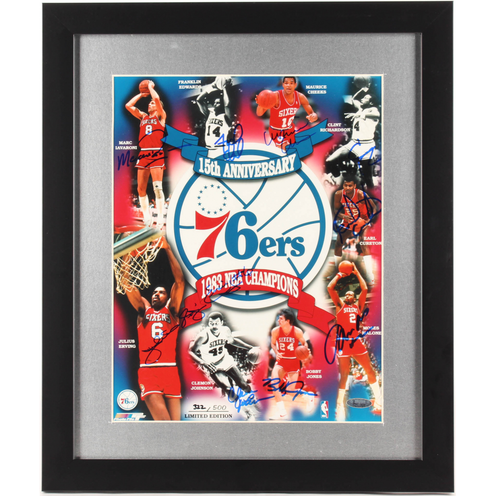 76ers 1983 NBA World Champions LE 17x22.5 Custom Framed Photo Display ...