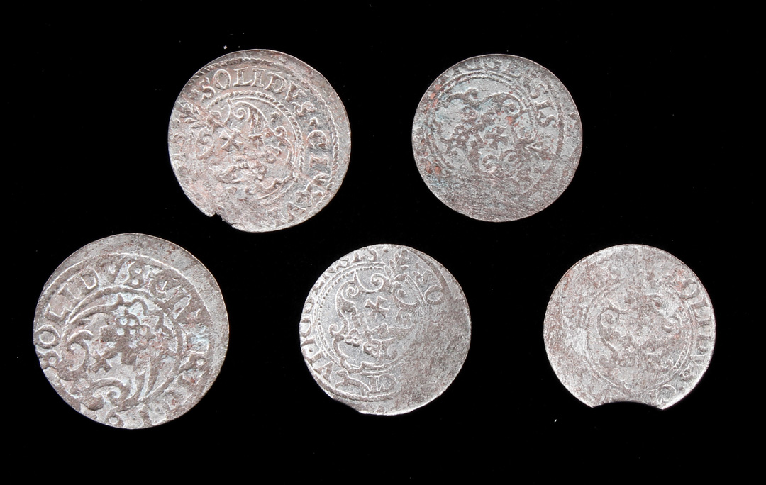 Lot of (5) 1587-1632 Sigismund III Vasa. AR Solidus Shillings Medieval ...