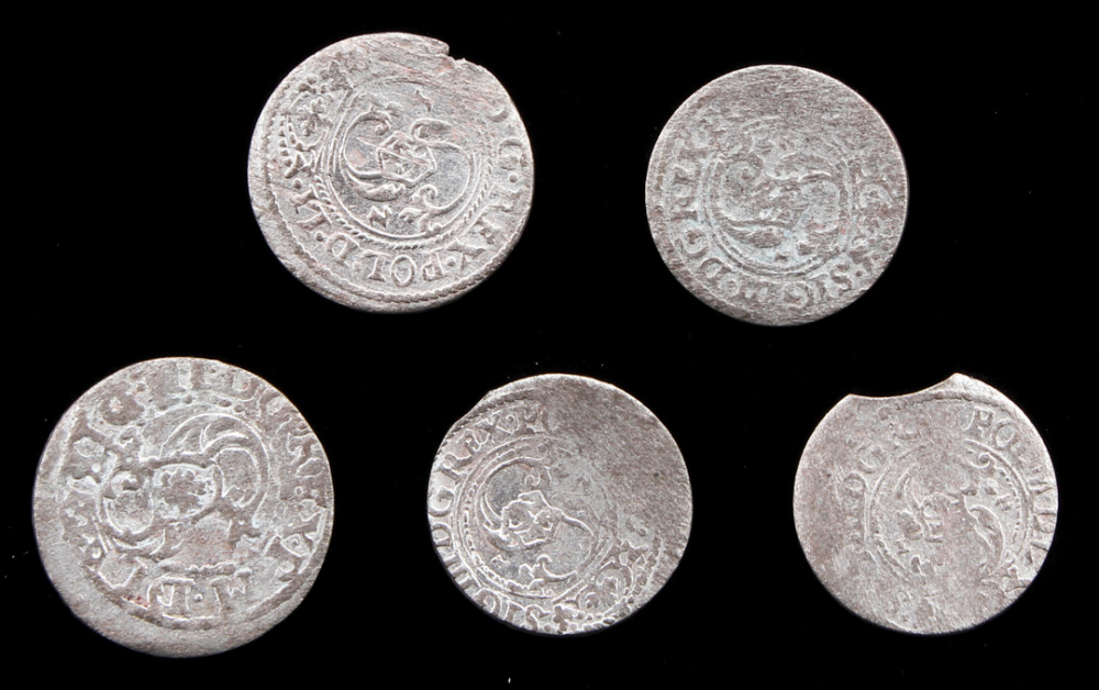 Lot of (5) 1587-1632 Sigismund III Vasa. AR Solidus Shillings Medieval ...